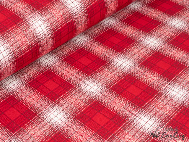 Stoffe, Bänder,... | Flanell, Karo rot/weiß | online kaufen